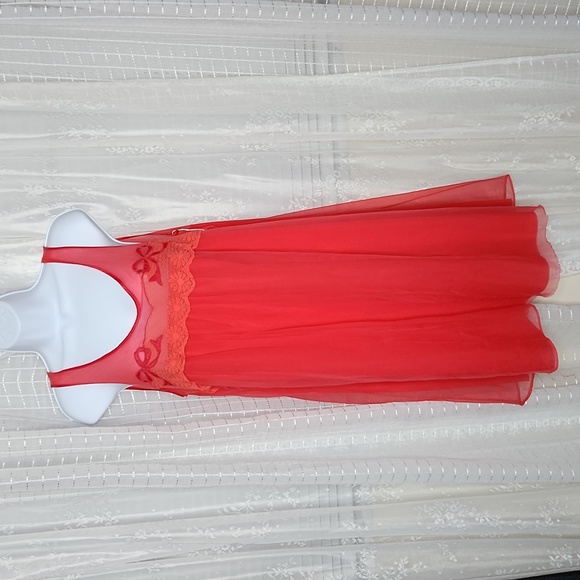 Vintage | Intimates & Sleepwear | Vintage Mid Century 5s 60s Red ...
